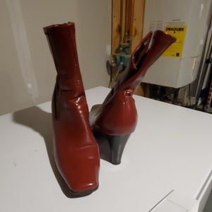 Studio Works | Shoes | Red Shiny Boots | Poshmark